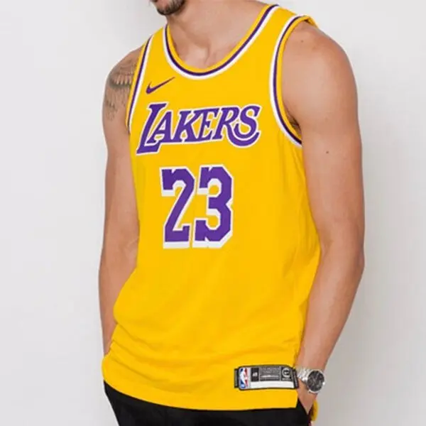 Nike Nba Au Player Edition Lakers Lebron James Connected Jersey Sports Basketball - Yellow