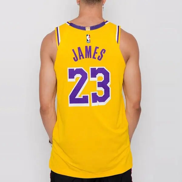 Nike Nba Au Player Edition Lakers Lebron James Connected Jersey Sports Basketball - Yellow