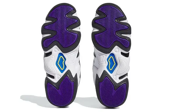 Adidas Crazy High Top Sneakers - Cloud White/core Black/collegiate Purple