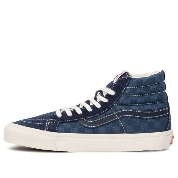 VANS Sk8-hi Lx Tonal Checkerboard High Top Sneakers - Blue