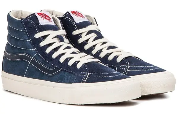 VANS Sk8-hi Lx Tonal Checkerboard High Top Sneakers - Blue