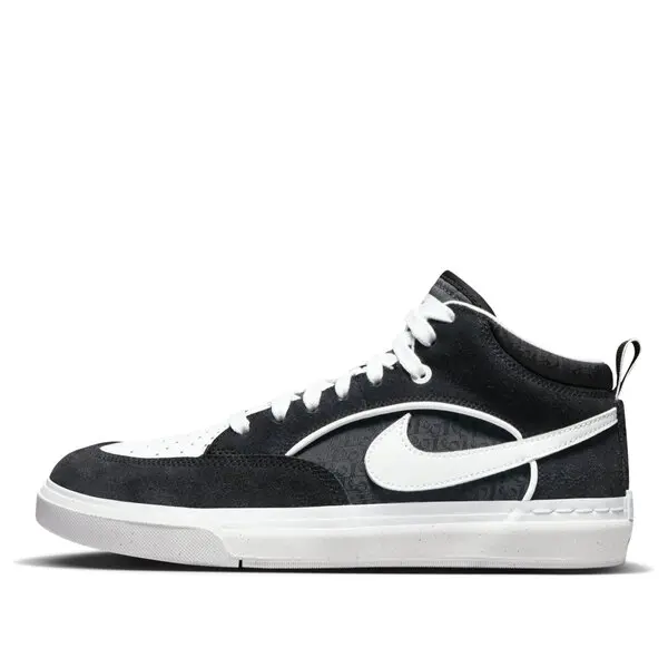 Nike React Leo Sb Mid Top Sneakers - Black/white/black