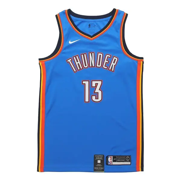 Nike Nba Oklahoma City Thunder George No. 13 Jersey - Blue