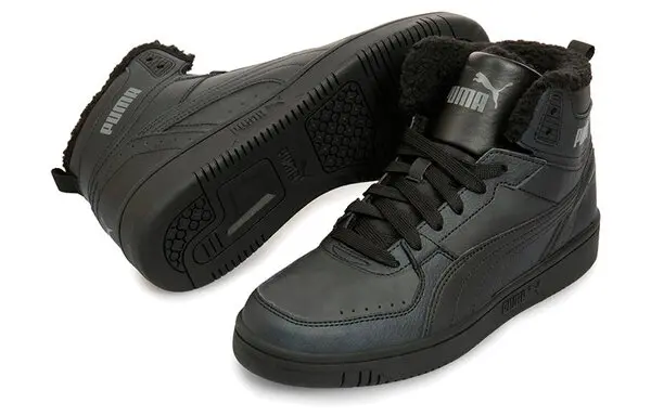 PUMA Rebound Joy Fur High Top Sneakers - Black