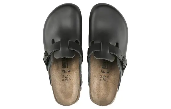BIRKENSTOCK Boston Super Grip Clogs - Black/sand
