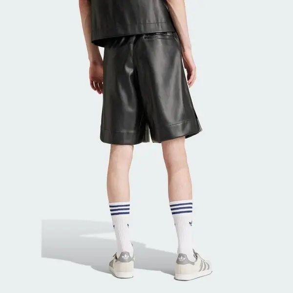 Adidas Faux Leather Adicolor 3-stripes Shorts