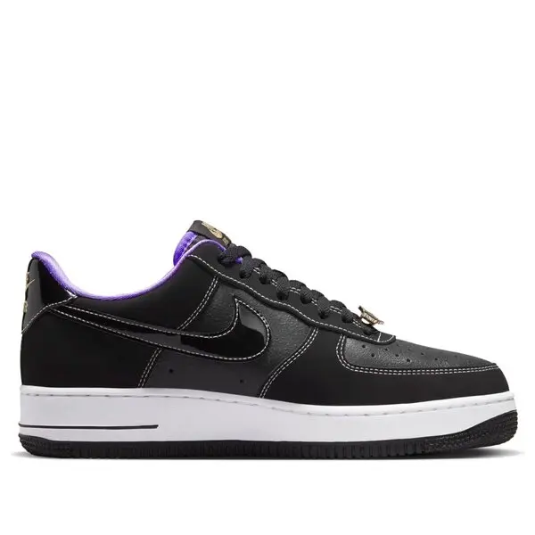 Nike Force 1 Low '07 Lv8 Emb 'world Champ Lakers' Sneakers - Black/white/purple