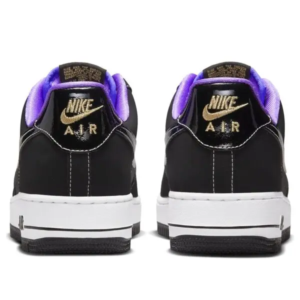 Nike Force 1 Low '07 Lv8 Emb 'world Champ Lakers' Sneakers - Black/white/purple