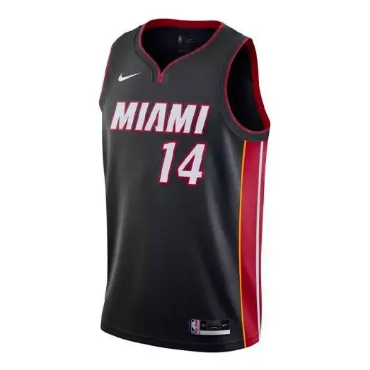 Nike X Nba Miami Heat Jersey Tyler Herro 14 - Black