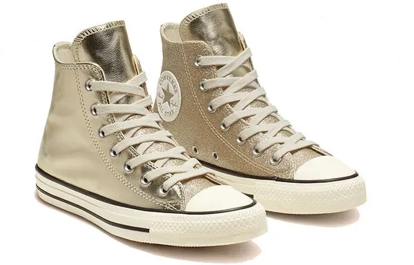 CONVERSE Chuck Taylor All Star Shiny Metal High Top Sneakers - Gold
