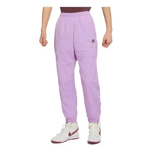 Nike Logo Pattern Loose Bundle Feet Sports Pants/trousers/joggers Purple - Default Color