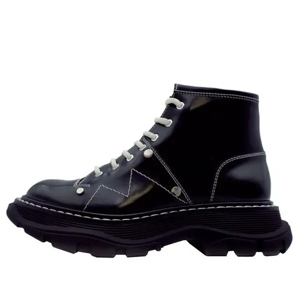 Alexander McQueen Tread Slick Boot 'black Silver