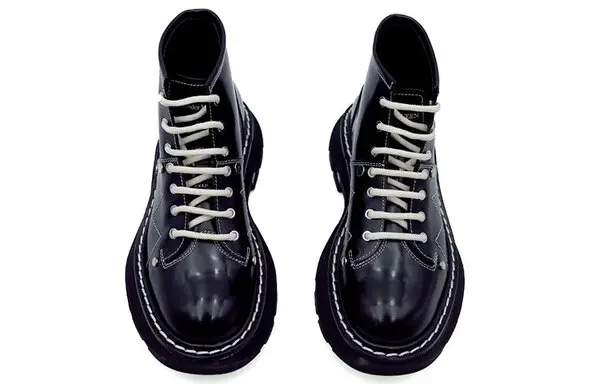 Alexander McQueen Tread Slick Boot 'black Silver
