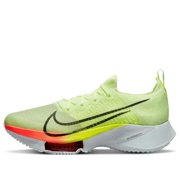 Nike Zoom Tempo Next% Flyknit Athletic Sneakers - Barely Volt/black/hyper Orange