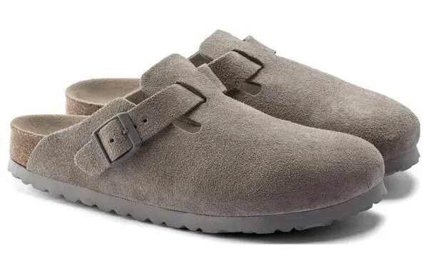BIRKENSTOCK Boston Soft Footbed Clogs - Grey
