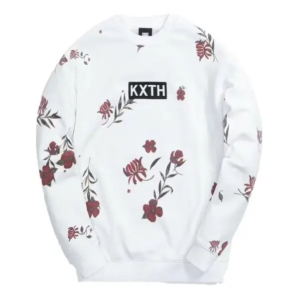 Kith Floral Crewneck - White/red