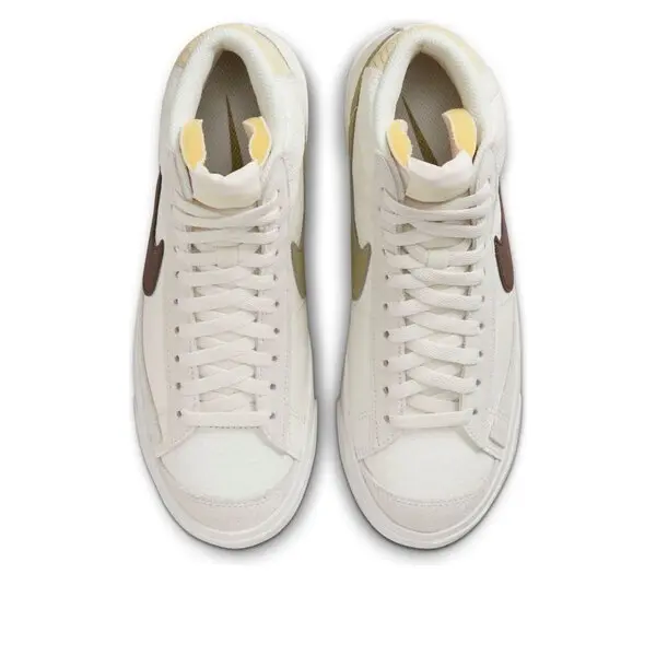 Nike Blazer Mid High Top Lace Up Sneakers With Snakeskin Detail