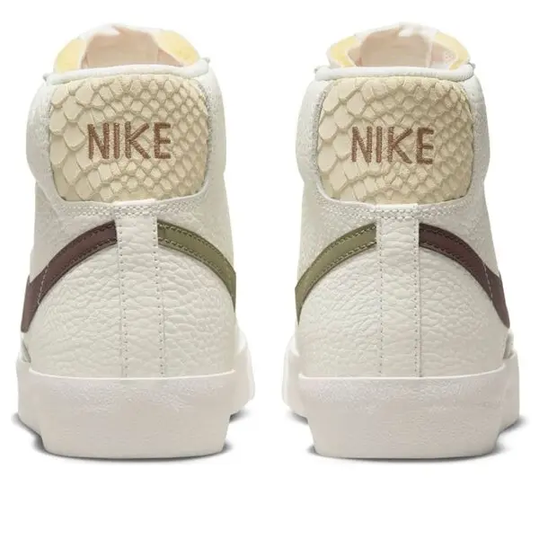 Nike Blazer Mid High Top Lace Up Sneakers With Snakeskin Detail