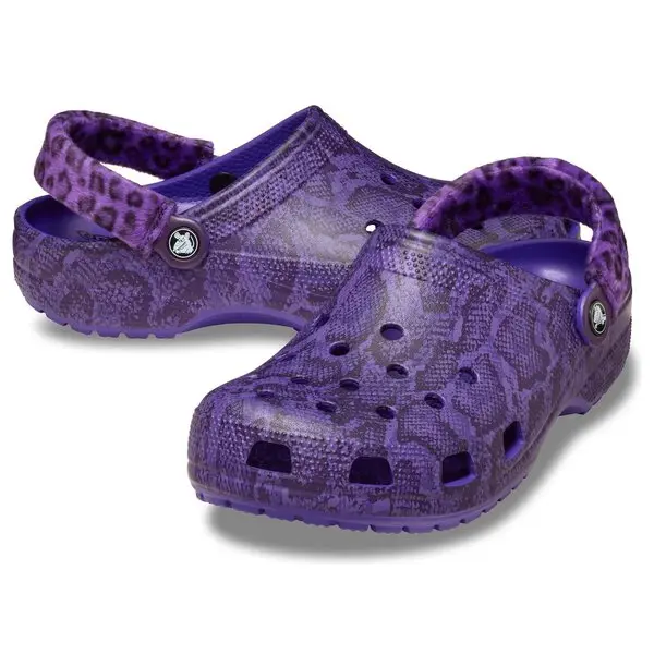 CROCS X Stray Rats Classic Clog Snakeskin - Ultraviolet