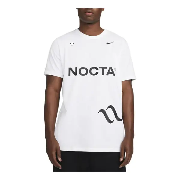 Nike Alphabet Pattern Printing Round Neck Pullover Short Sleeve T-shirt - White