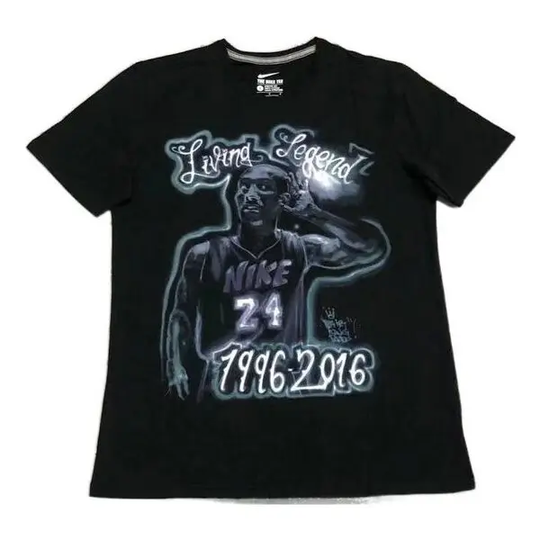 Nike Kobe's Career Alphabet Short Sleeve Black T-shirt - Multi-color