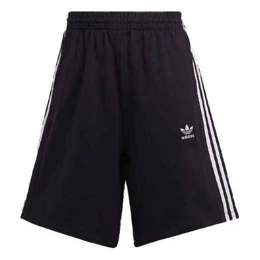 Adidas Bermuda Shorts With Three Stripes Detail - Black/white