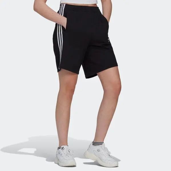 Adidas Bermuda Shorts With Three Stripes Detail - Black/white