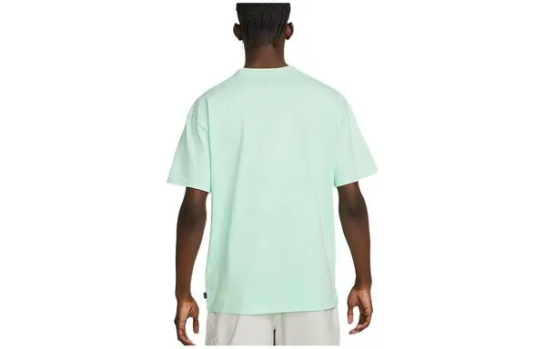 Nike Fw22 Solid Color Logo Embroidered Short Sleeve Green T-shirt - Multi-color