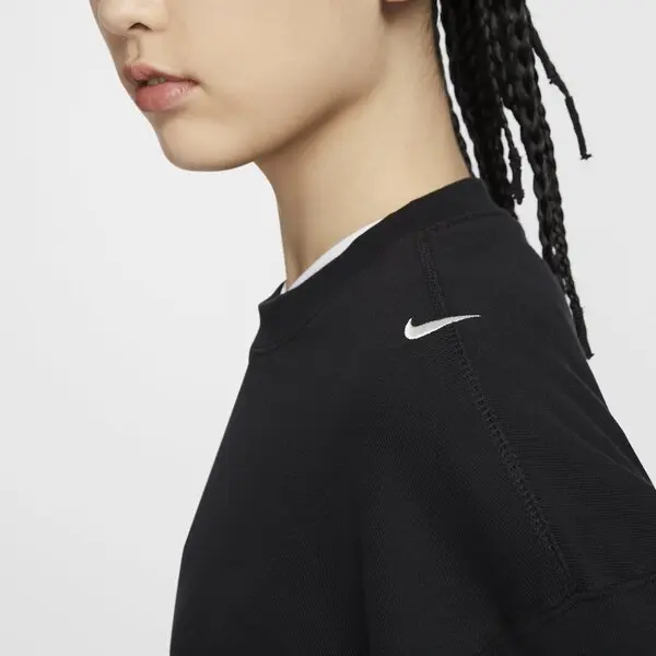 Nike Oversized French Terry Shrug - Black/sail