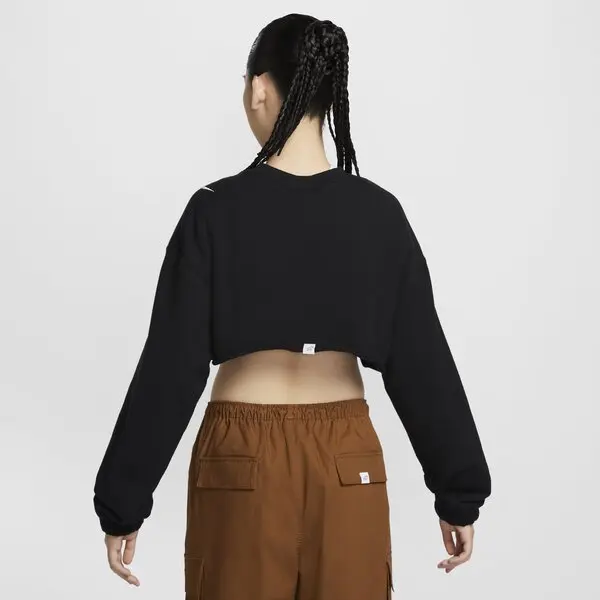 Nike Oversized French Terry Shrug - Black/sail