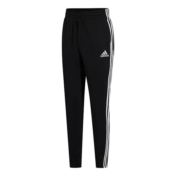 Adidas 3s Sj To Pt Classic Stripe Knit Sports Pants - Black