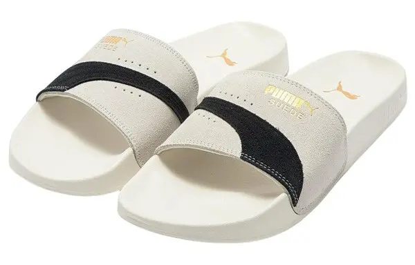 PUMA Leadcat 2.0 Suede Slides - White