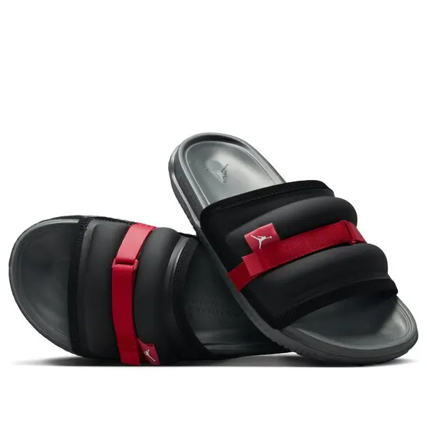 JORDAN Air Super Play Slide - Black/fire Red