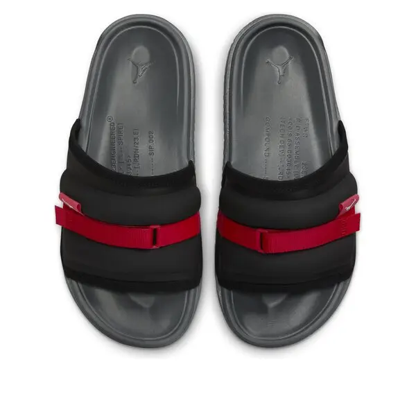 JORDAN Air Super Play Slide - Black/fire Red
