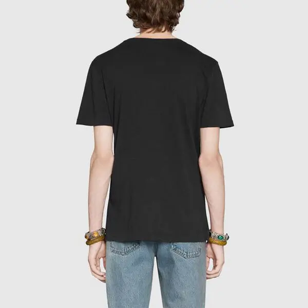Gucci Washed Jersey Oversize T-shirt With Logo - Black