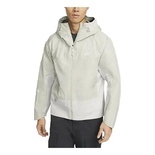 Nike Casual Waterproof Hooded Jacket - Light Gray