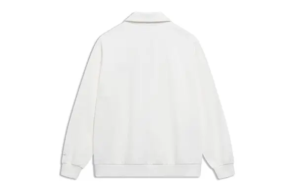 LI-NING Counterflow Triple Logo Half Zip Sweatshirt 'white - White/black