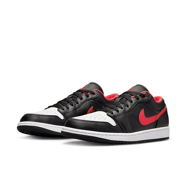 JORDAN 1 Low "white Toe - Black/fire Red/white