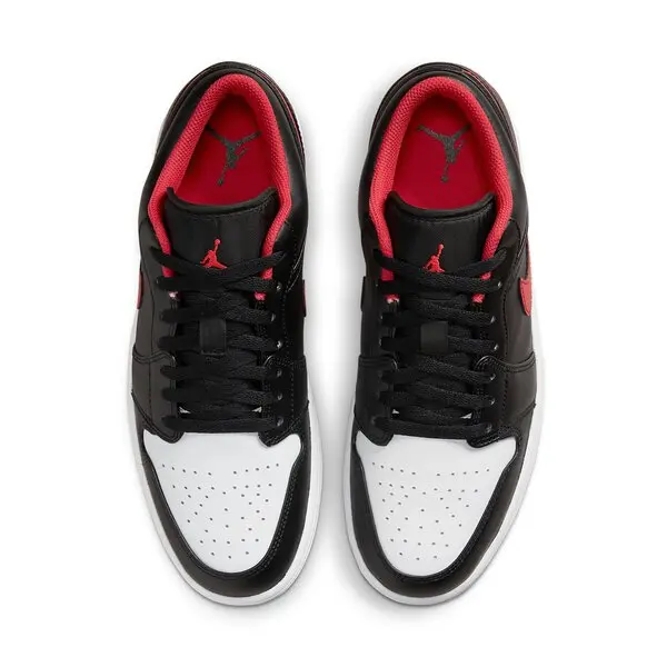 JORDAN 1 Low "white Toe - Black/fire Red/white