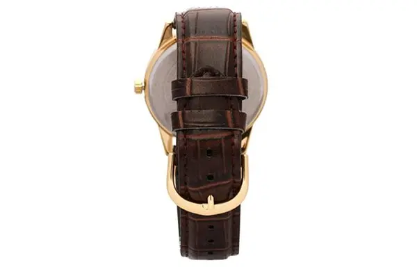 Casio Analog Quartz Watch With Leather Strap - Black