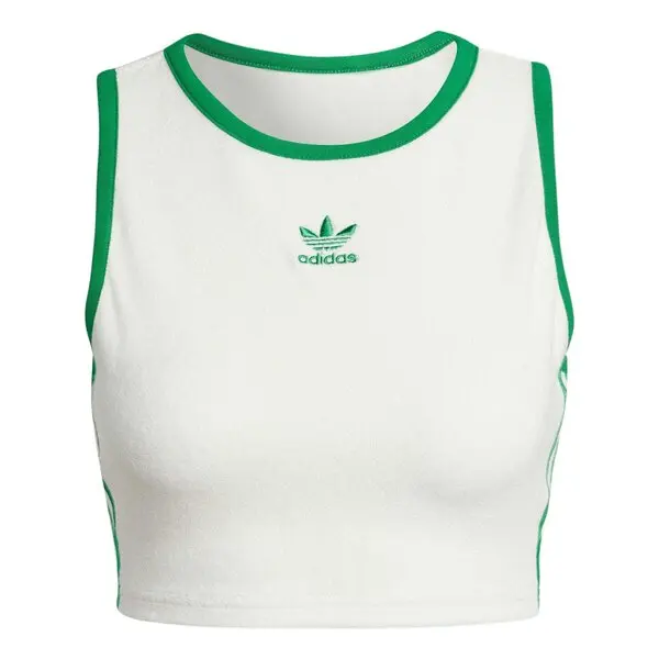 Adidas Originals Cropped Tank Top - White/green