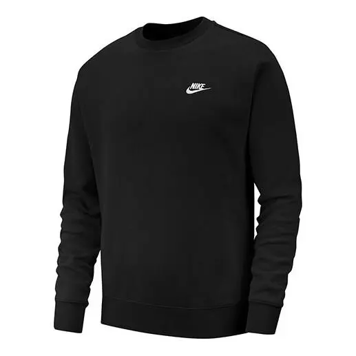 Nike Club Small Logo Long Sleeve Sweatshirt - Black