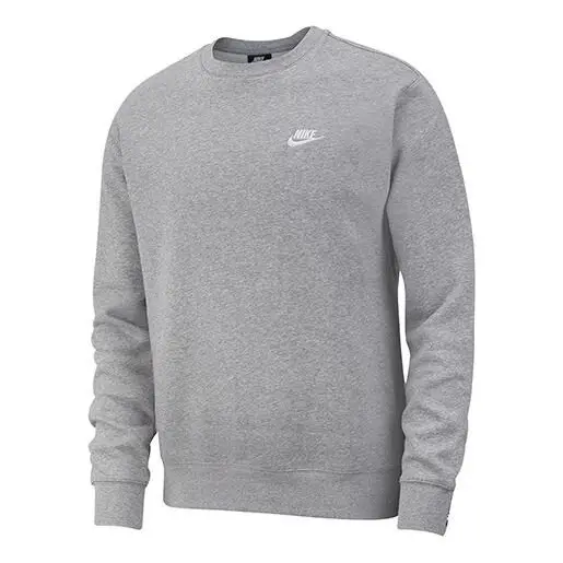 Nike Club Small Logo Long Sleeve Sweatshirt - Dark Gray