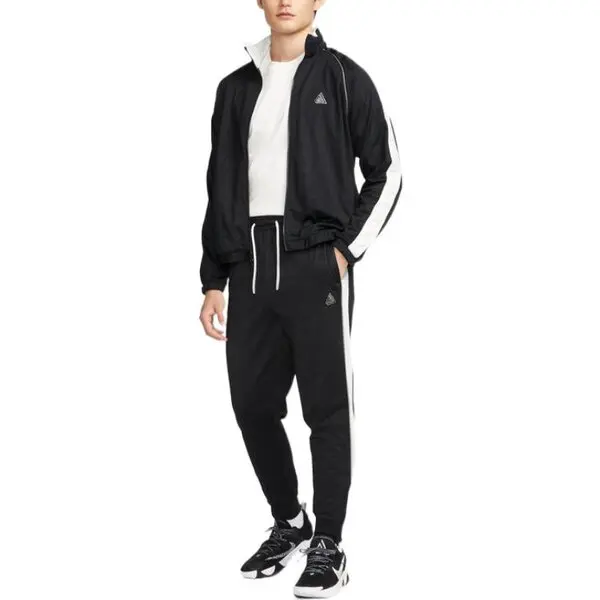 Nike Giannis Stripe Printing Lacing Pants 'black