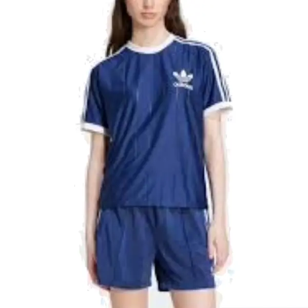 Adidas Adicolor 3-stripes Pinstripe T-shirt - Navy/white