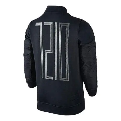 JORDAN Air Numeric Pattern Casual Sports Jacket - Black
