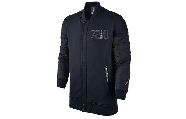 JORDAN Air Numeric Pattern Casual Sports Jacket - Black