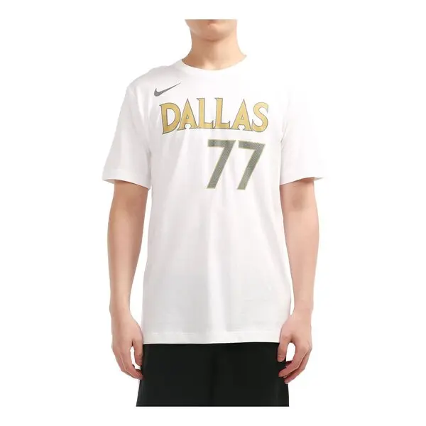 Nike X Nba Crossover Dallas Mavericks Doncic No. 77 T-shirt 'white - Multi-color