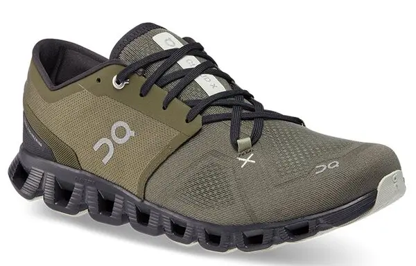 On Cloud X 3 Athletic Sneakers - Olive/reseda