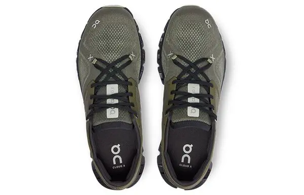 On Cloud X 3 Athletic Sneakers - Olive/reseda